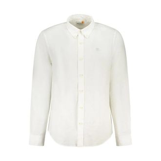 Timberland Wei&szlig;es Leinenhemd Slim Fit - - Shirts - Herren - Wei&szlig; - S