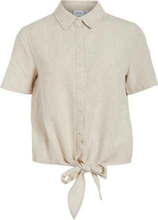 Vila Viprisilla S/S Knot Shirt