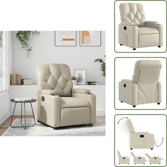 vidaXL vidaXL Relaxsessel Creme Kunstleder