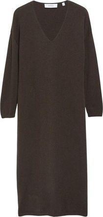 Comma Strickkleid Midi aus Wollmix - - Dresses - Damen - Braun - M