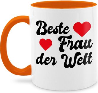 Shirtracer Tasse Tassen 325ml - Valentinstag Partner Freund & Freundin - Beste Frau der Welt Geschenk f&uuml;r Frauen Muttertag Weihnachten Geschenkideen - 325 ml - O
