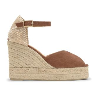 Castaner Femme, Chaussures, Brun, Taille: 35 EU Bianca Peep-Toe Wedge