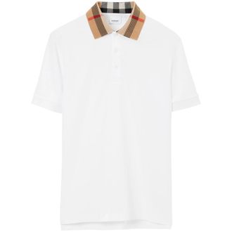 Burberry Vintage Check Print-detail Polo Shirt