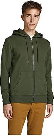 Jack & Jones Jjebasic Sweat Zip Hood Noos Veste &agrave; Capuche, Marron, S Homme