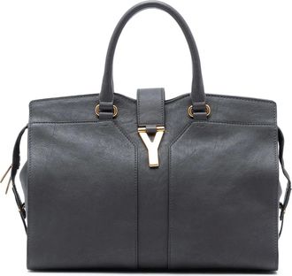 Saint Laurent 2000-2012 Medium Leather Cabas Chyc satchel - Grau