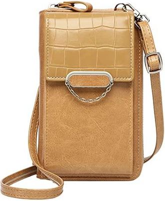 Generic Sac &agrave; bandouli&egrave;re multifonction cor&eacute;en vertical pour femme Grande capacit&eacute;, dor&eacute;, Taille unique