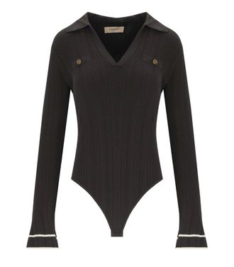 Twin-Set BODY POLO CHOCOLATE TWINSET