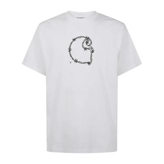 Carhartt Work in Progress Barbwire C T-Shirt - - Tops - Herren - Wei&szlig; - L