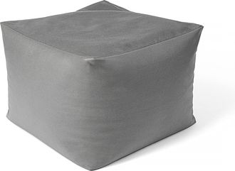 Paco Home In- & Outdoor Sitzsack Sessel Wohnzimmer Sitzkissen Hocker Sitzhocker Bodenkissen Fußhocker Pouf Ohne Füllung, Farbe:Anthrazit 2, Größe:50x50x40