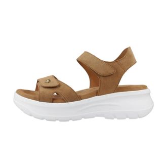 Panama Jack Flache Sandalen mit Klebeband - - Shoes - Damen - Braun - 40 EU
