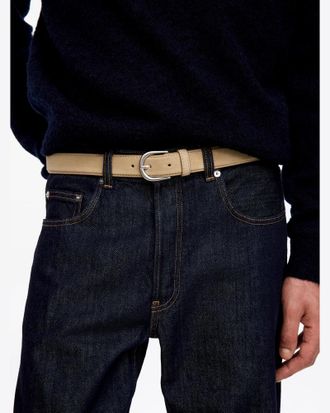 Arket G&uuml;rtel Aus Veloursleder -Beige