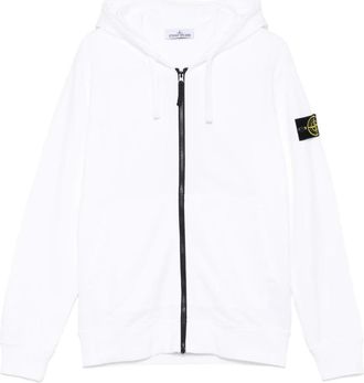 Stone Island Homme, Sweatshirts et sweats &agrave; capuche, Blanc, Taille: 3XL SweaT-shirt &agrave; Capuche Zipp&eacute;