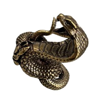 Artibetter Messing Schlange Figur Miniatur Desktop Deko Ornament Schlangenkopf Skulptur Symbolisches Feng Shui Tierdeko Geschenk