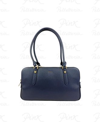 Furla Femme, Sacs, Bleu, Taille: ONE Size Giulia M Boston Bag