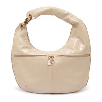 Borbonese Gro&szlig;e Hobo-Tasche Made in Italy - - Bags - Damen - Wei&szlig; - ONE SIZE