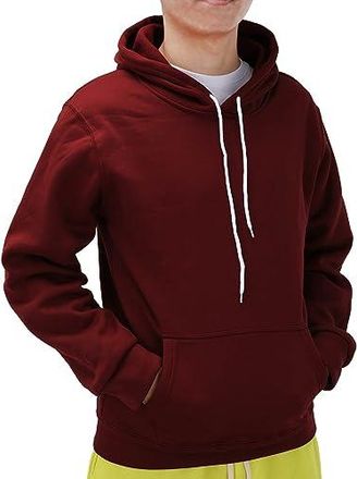 Generic Sweat &agrave; capuche d&eacute;contract&eacute; pour homme - Haut de No&euml;l 2024 - Pull &agrave; capuche de sport et de fitness pour homme - Couleur unie - Coupe ajust&eacute;e - Bross&eacute; 