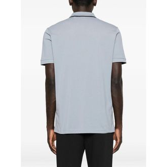 HUGO BOSS Cotton-Blend Polo Shirt - Gray