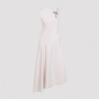Jil Sander Robe asym&eacute;trique &agrave; coupe diagonale