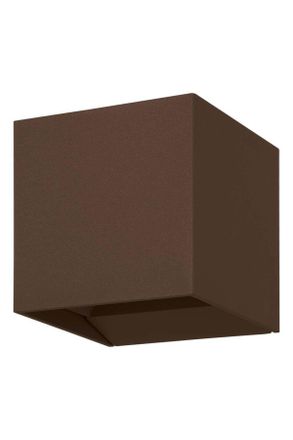 Eglo LED Au&szlig;enleuchte Calpino 3, Wandleuchte au&szlig;en mit Up und Down Beleuchtung, Wand Au&szlig;enbeleuchtung aus Metall in Rostbraun, Au&szlig;enlampe warmwei&szlig;, IP54