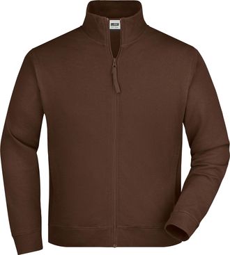 James & Nicholson Sweatjacke French Terry - Hochwertige Sweatjacke f&uuml;r Damen und Herren | Farbe: brown | Gr&ouml;sse: 3XL
