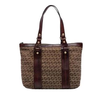 Fendi Pre-owned Canvas Tote Bag - - Pre-owned - Damen - Braun - ONE SIZE
