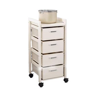 Generic Schmaler Aufbewahrungswagen Aus Karbonstahl, 4/5/6 Ebenen, Gew&uuml;rz-Organizer-Wagen, L&uuml;cken-Aufbewahrungsregal Mit Ausziehbarer Schublade, for Enge, Kle