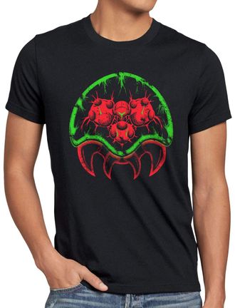 style3 Morph Herren T-Shirt Gamer SNES Samus Aran Switch, Gr&ouml;&szlig;e:XXL