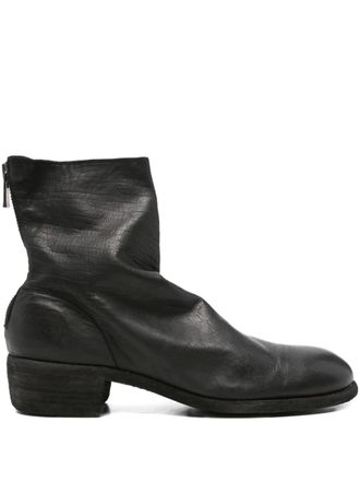 Guidi bottes en cuir - Noir