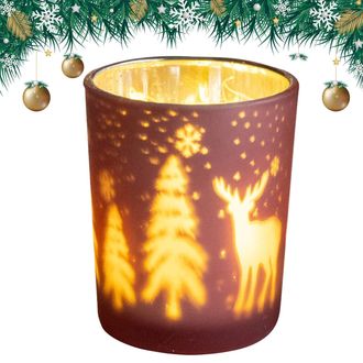 Generic Kerzenschalen, Dekorationsständer | Glasschale für Kerze Teelicht Weihnachten - für Haus, Innenbereich, Partys, Hochzeit, Empfang, Mantel, Erntedankfe