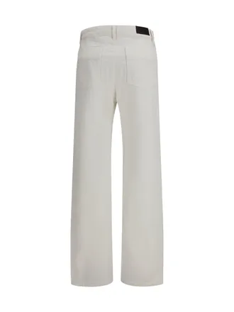 Christophe Lemaire Womens Cotton Five-Pocket Pants Milk Trousers