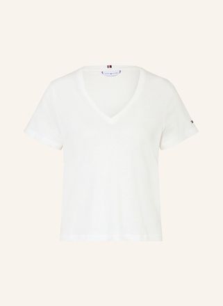 Tommy Hilfiger T-Shirt Mit Leinen weiss