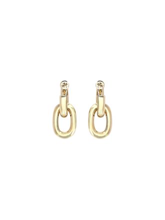 Paco Rabanne Womens Earrings Double Xl Link Gold Resin