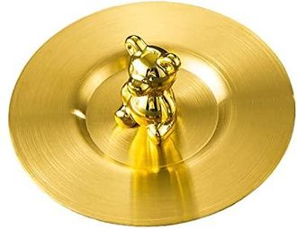 CHICIRIS Aumotop Joli Couvercle de Tasse en Forme Dours en Acier Inoxydable, pour Tasse Verre, Couvercle Anti-poussi&egrave;re pour Boire Propre, Ajout Artistique les