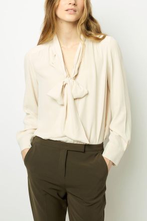 Gerard Darel Chemise fluide &agrave; col lavalli&egrave;re - BELPHINE - Beige ros&eacute;