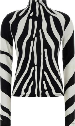 Ferragamo Femme, Tops, Multicolore, Taille: 42 FR Top imprim&eacute; en viscose stretch