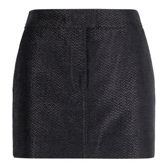 Tom Ford Femme, Jupes, Noir, Taille: 38 FR Mini-jupe en maille de soie et viscose