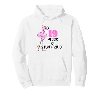 BDAZ 19 Years of Flamazing Flamingo Design Beach 19th Birthday Pullover Hoodie