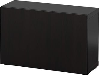 IKEA Ikea BEST&Aring; Regal mit T&uuml;r, 60x22x38 cm, Schwarz-Braun/Lappviken Schwarz-Braun