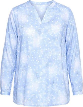 Angel Of Style Longbluse Bluse A-Linie kleine Sterne Langarm