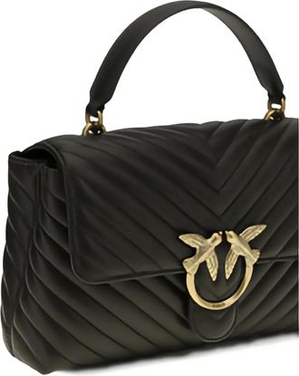 Pinko sac &agrave; main Love &agrave; chevrons - Vert