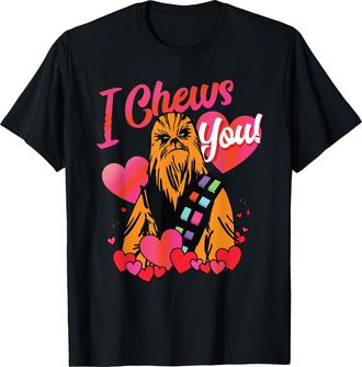 Star Wars Valentines Day Chewbacca Hearts I Chews You T-Shirt