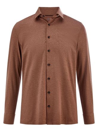 Olymp Jersey-Hemd Olymp braun