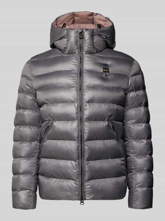 Blauer Steppjacke mit Zweiwege-Rei&szlig;verschluss Modell ADAMS