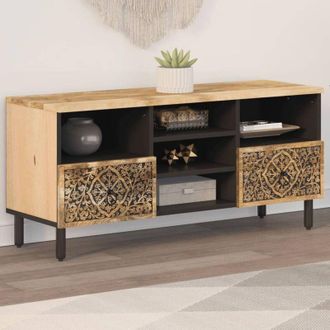 vidaXL Meuble TV 100x33x46 cm bois massif de manguier vidaXL