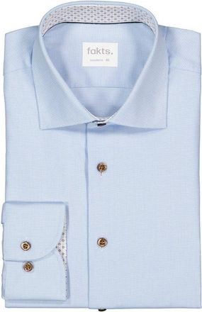 Fakts Herren Hemd blau gemustert Slim Fit