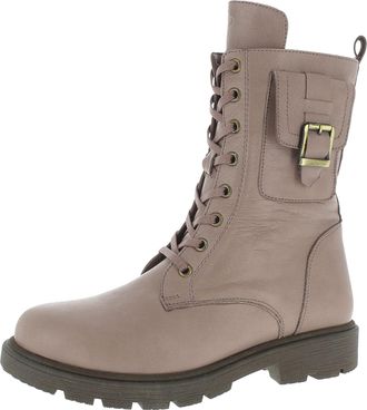 Andrea Conti Damen Stiefelette Leder Combat Boot Military Utility Tasche 1984808, Größe:38 EU, Farbe:Rosa