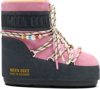 Moon Boot Femme, Chaussures, Rose, Taille: 36 EU Icon Low Suede Beads