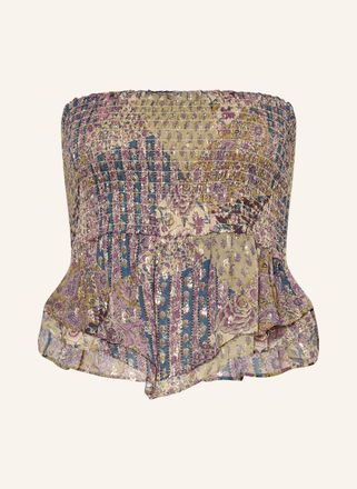 BA&SH Ba&Sh Off-Shoulder-Top Pretty Mit Glitzergarn pink