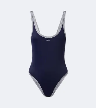 Versace Maillot de bain Greca &agrave; logo brod&eacute;