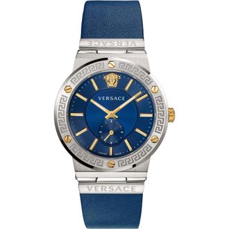 Versace Greca Logo silber/gold Uhr - - Accessories - Herren - Grau - ONE SIZE